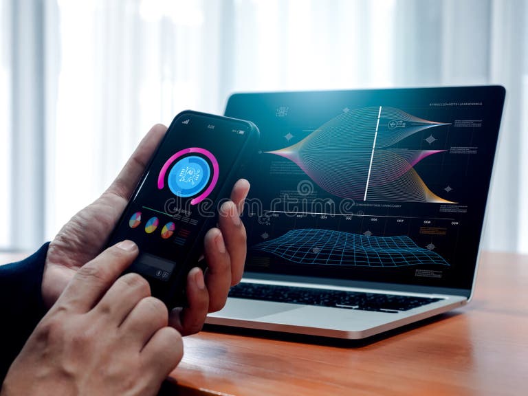 AI Data Analysis Tools Technology, Research System with Artificial Intelligence, Business ...