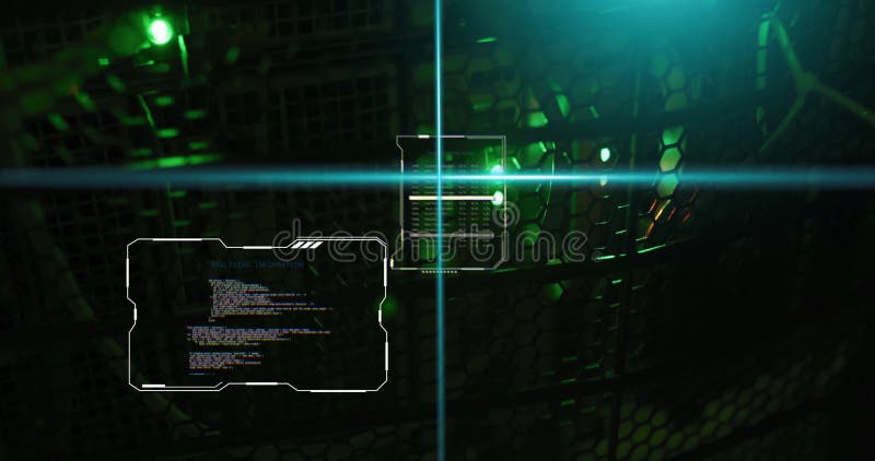 AI Data Coding Image Over Futuristic Digital Interface with Green ...