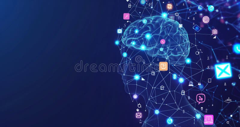 AI and Data Icons Symbolize Technology and Innovation in AI and Machine ...