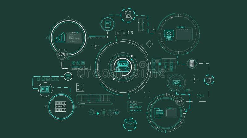 AI Data Management in Infographic Schema on Alpha Channel. Stock Video ...