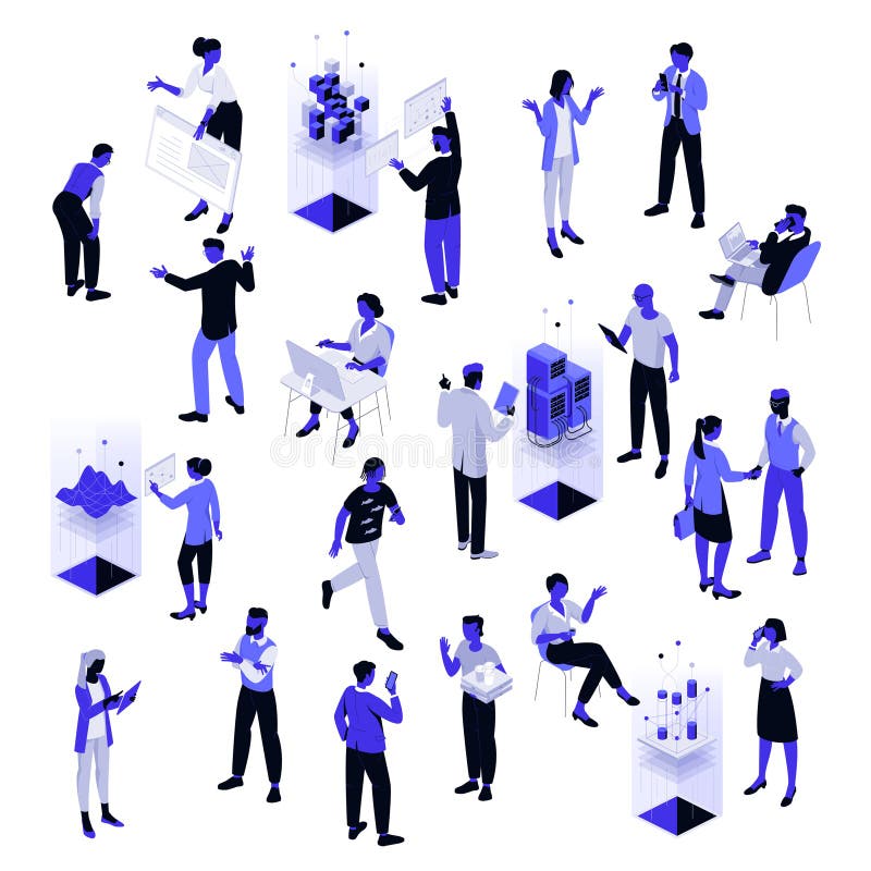 Isometric Characters Stock Illustrations – 12,945 Isometric Characters ...