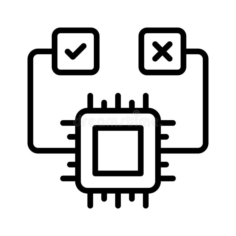 Ai Decision System Icon in Trendy Style, Ready To Use Vector Stock ...