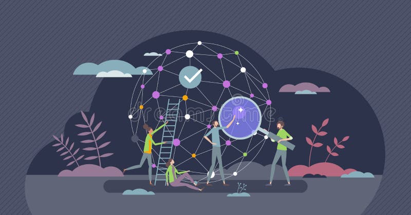 AI Deep Learning Network and Artificial Intelligence Tech Tiny Person Concept Stock Vector ...