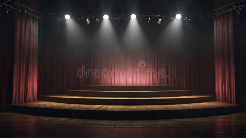AI Design Empty and Luxurious Stage Illustrator Stock Illustration ...
