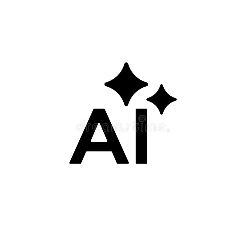 Ai Design Icon with Stylized Lettering and Sparkles Above Displaying ...