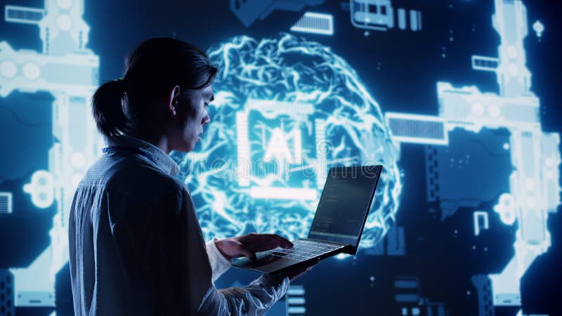AI Developer Runs Code in Data Center Stock Footage - Video of network ... AI Developer Runs Code in Data Center Stock Footage - Video of network ...