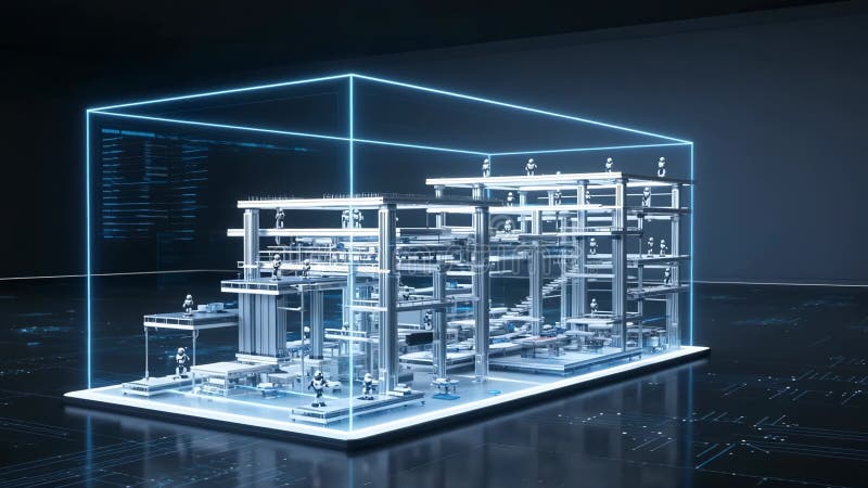 AI Digital Architecture Shows Transparent Framework Stock Footage ...