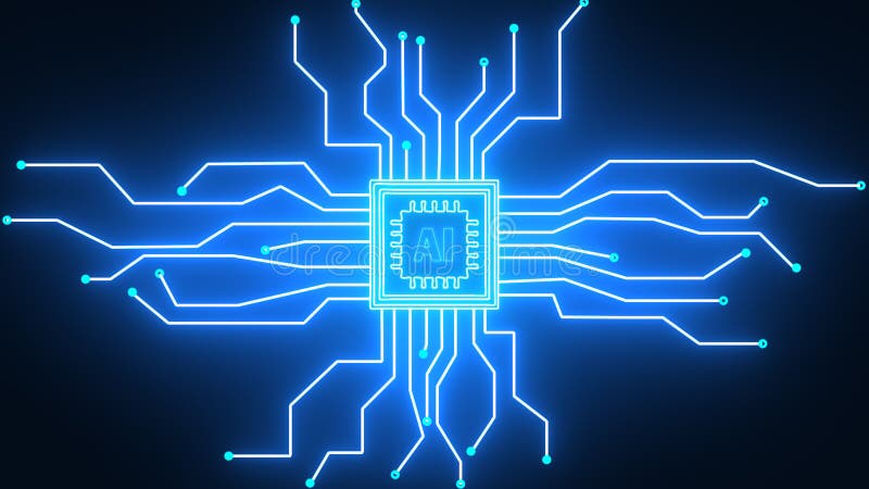 Ai Digital Circuit Board, Circuit Board, Semiconductor Path, AI ...