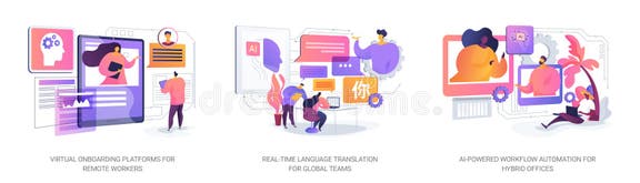 AI and Digital Tools Optimizing Workflows Abstract Concept Vector Illustrations. Stock Vector ...