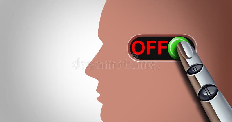 AI Disables Human Brain stock image. Image of computerization - 393202805