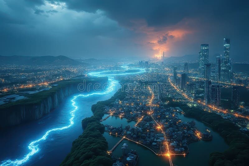 AI-Disaster Prediction Analysis Stock Illustration - Illustration of ...