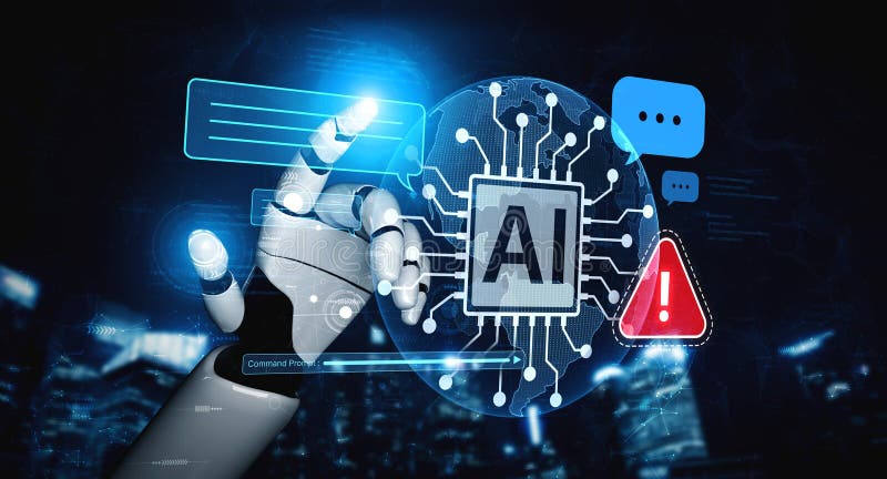 AI Displays Prompt Error and Alerts in Smart Chat Interface Spline ...