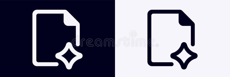 Ai Document Icon with Sparkle Design for Modern Artificial Intelligence ...