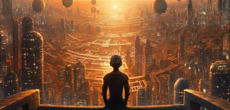 AI Domination Taking Control Over the World in Future Dystopia Stock ...