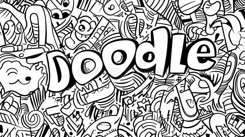AI Doodle Art stock illustration. Illustration of scribble - 367600725