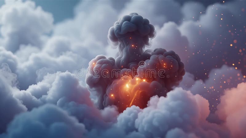 Glowing Embers Rising in a Loop Stock Footage - Video of rise ...