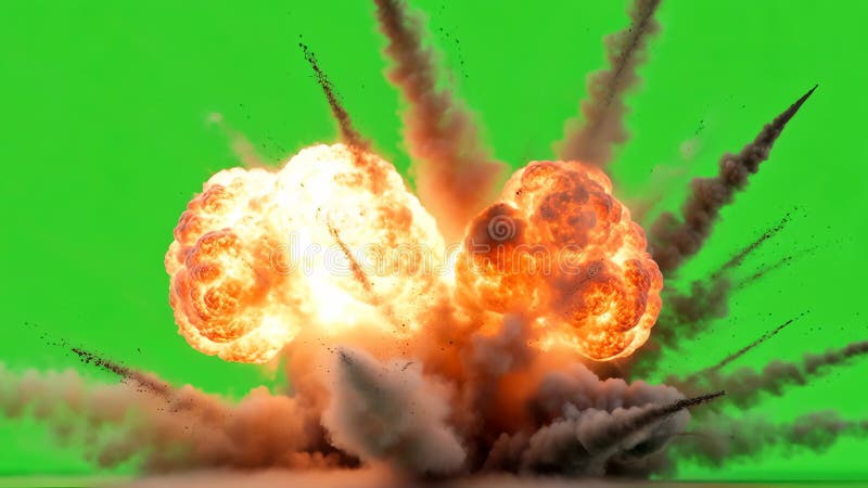 AI Dramatic Explosion with Fire and Smoke Stock Video - Video of screen ...