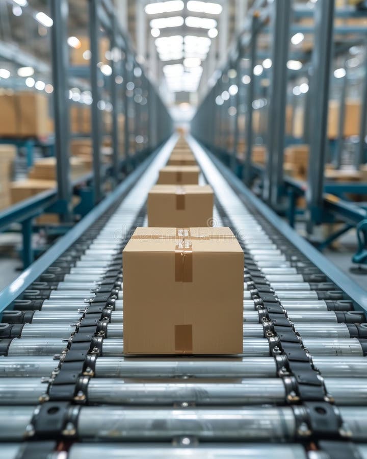 Ai Driven Algorithms Optimizing Supply Chain Logistics Parcel Box Delivery Stock Illustration