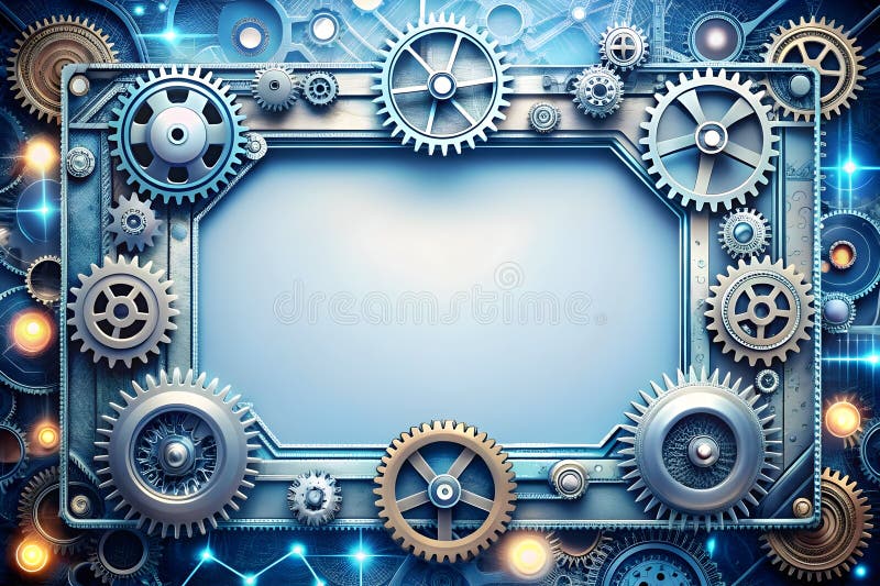AI Driven Automation Border Frame Concept As a Clean Border Frame with ...