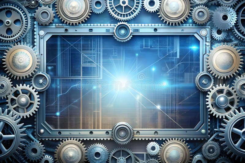 AI Driven Automation Border Frame Concept As a Clean Border Frame with ...