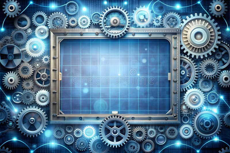 AI Driven Automation Border Frame Concept As a Clean Border Frame with ...