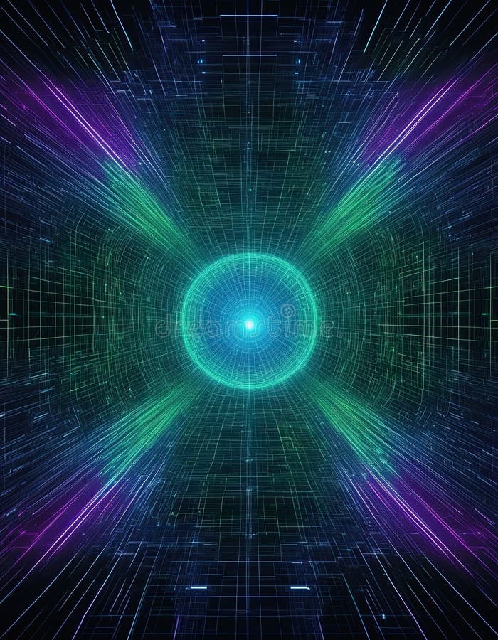 Quantum Light Grid – Abstract Fractal Realms Energy Pattern Stock ...