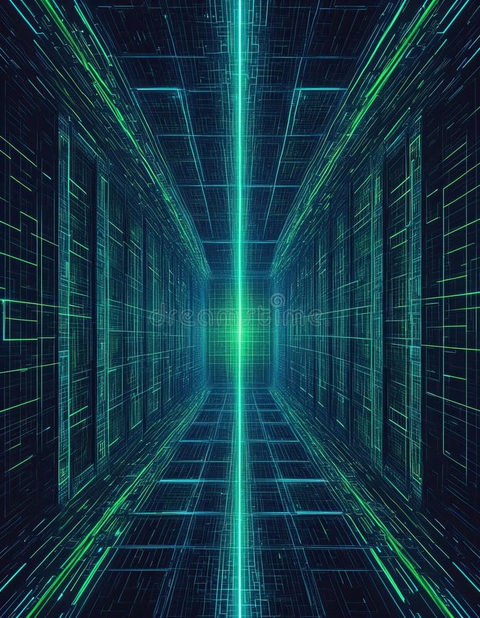 Quantum Light Grid – Abstract Fractal Realms Energy Pattern Stock ...