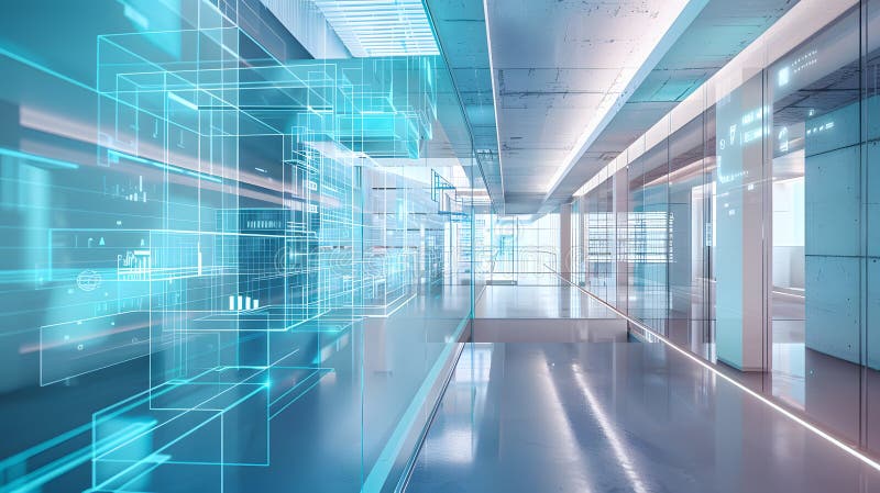 AI-Driven Building Automation Technology Stock Illustration ...