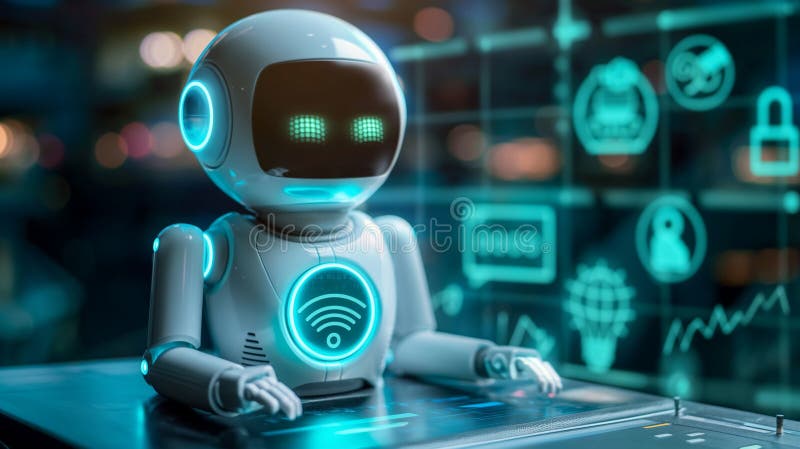 AI-driven Chatbot, Answering Employee Questions, Digital Stock Photo ...