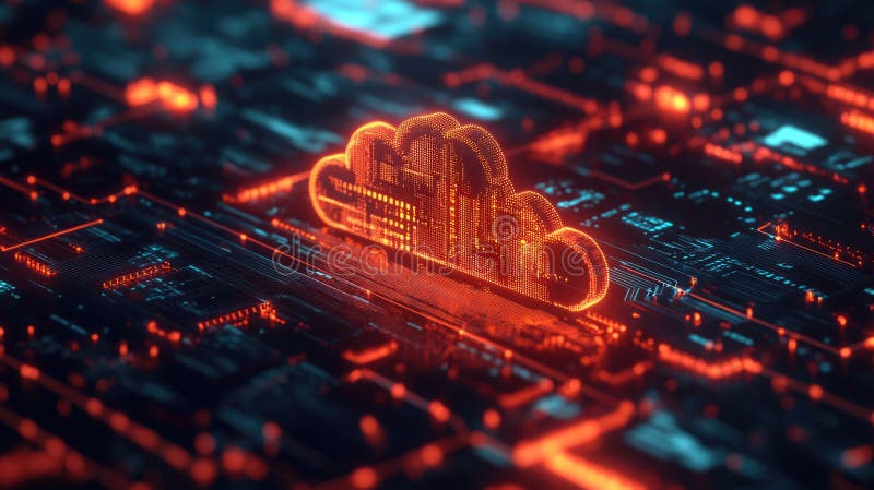 AI-Driven Cloud Security Concept Stock Photo - Image of artwork, technology: 388043900