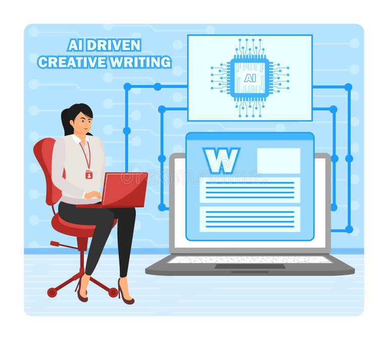 AI Driven Creative Writing Concept with Technology and Innovation ...