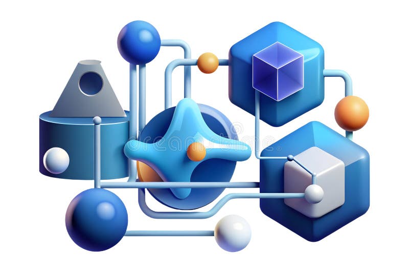 AI Driven Data Flow Elements Concept As Abstract Elements Featuring Dynamic Data Streams Flowing ...