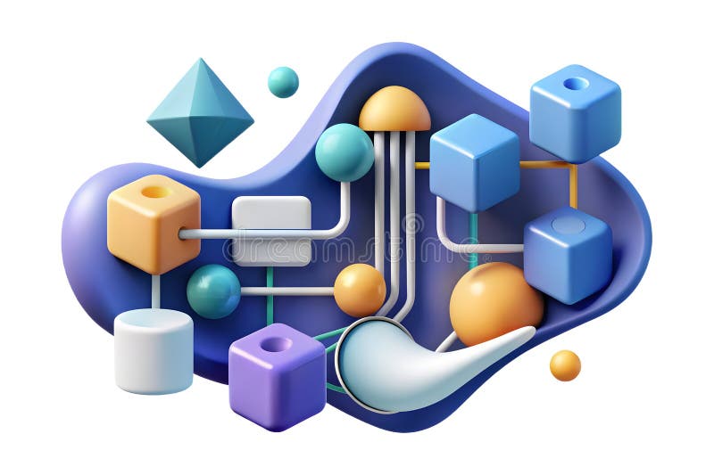 AI Driven Data Flow Elements Concept As Abstract Elements Featuring Dynamic Data Streams Flowing ...