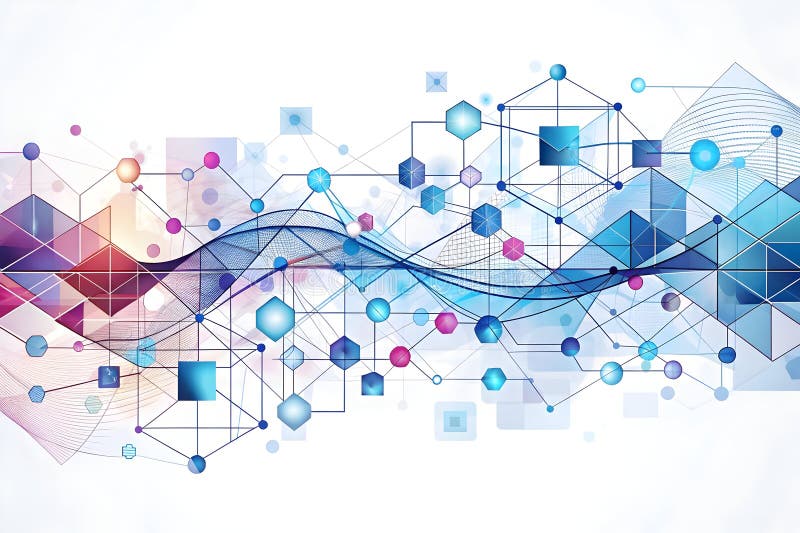 Ai Driven Data Flow Elements Concept As Abstract Elements Featuring Dynamic Data Streams Flowing