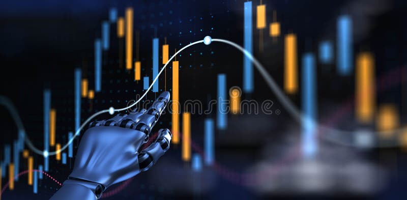 Ai Driven Data Interaction And Analytics Visualization 3d Render Stock