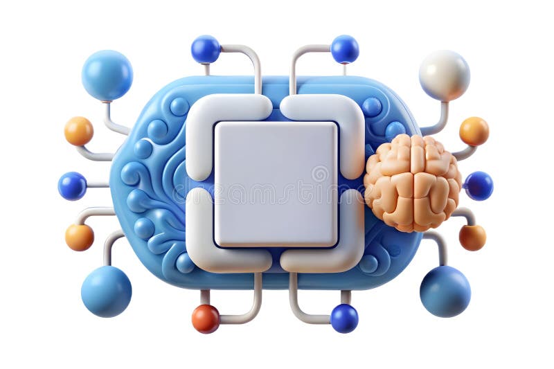 AI Driven Digital Brain Frame Concept As a Minimalistic Border Frame ...