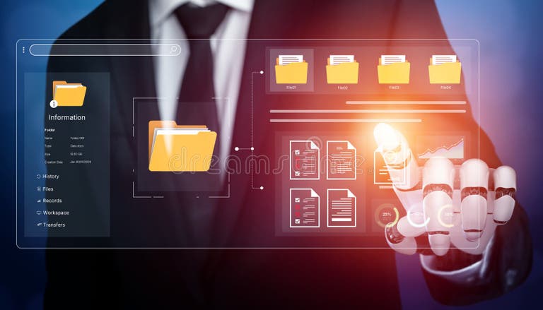 AI-driven Document Management System with Intelligent Data Analysis Dashboard. Fermion Stock ...