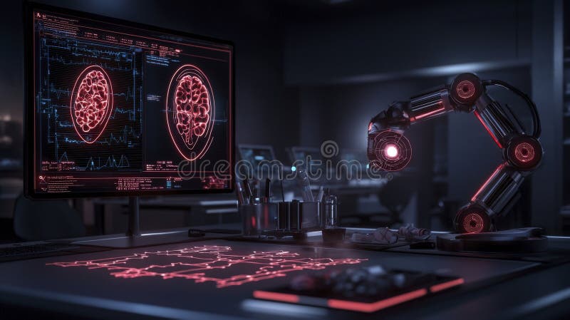 Ai-driven Health Scanning Technology Demonstration Futuristic Clinic ...