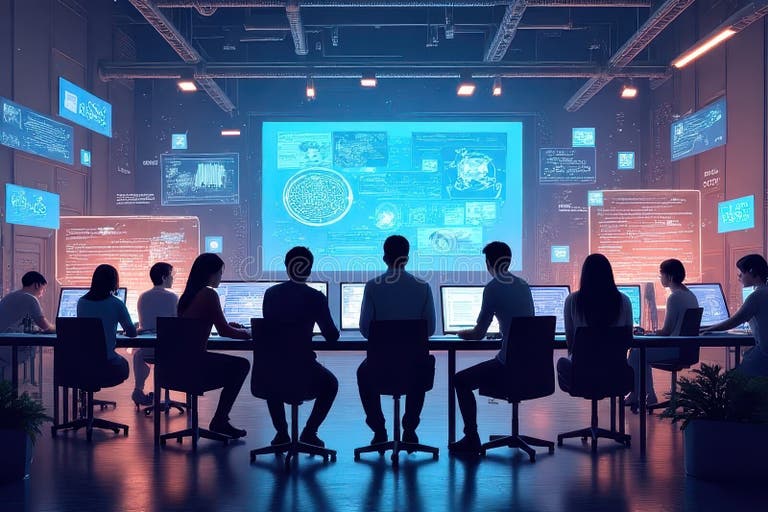 AI-driven Innovation for Creative Transformations Stock Illustration ...