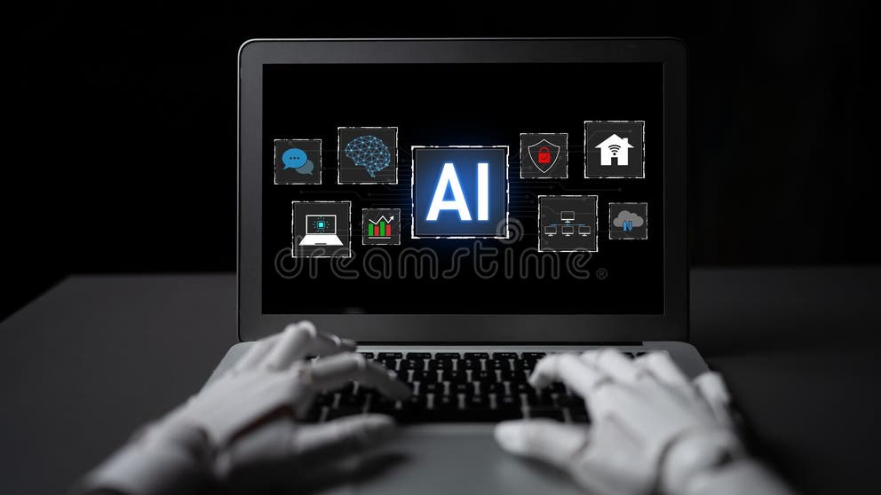 AI-driven Integration Across Smart Systems Latch Stock Illustration - Illustration of automation ...