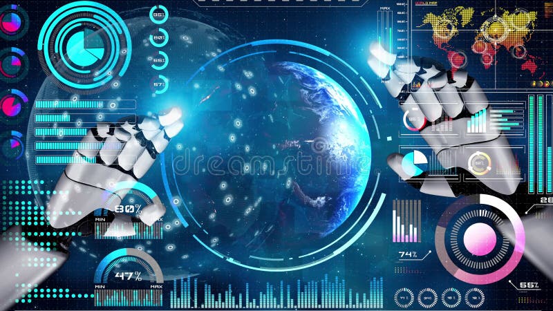 AI-driven Interface for Worldwide Digital Communication Thunk Stock ...