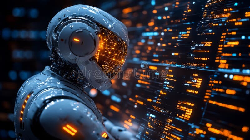 AI-driven Robot Automating Data Entry and Analysis in a Futuristic ... AI-driven Robot Automating Data Entry and Analysis in a Futuristic ...