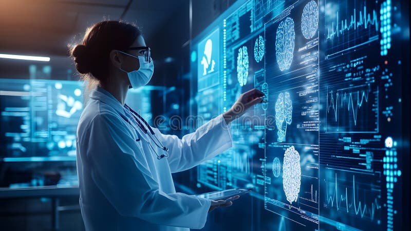 AI-Driven Smart Healthcare Infrastructure a City Where. Stock ...