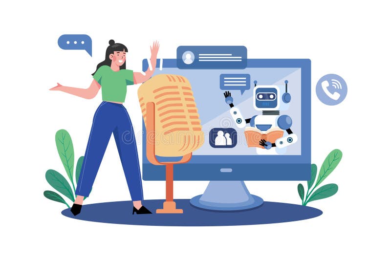 AI-driven Speech Recognition Enables Voice Commands Stock Vector ...