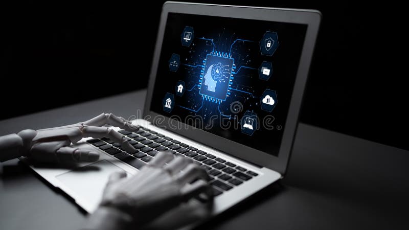 AI-driven System Integration Enhancing Digital Platforms and Services Latch Stock Illustration ...