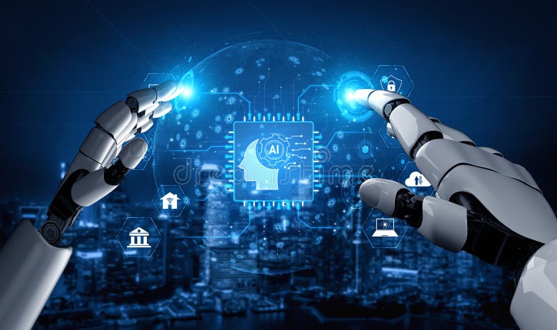 AI-driven System Integration Enhancing Digital Platforms and Services Vouch Stock Illustration ...