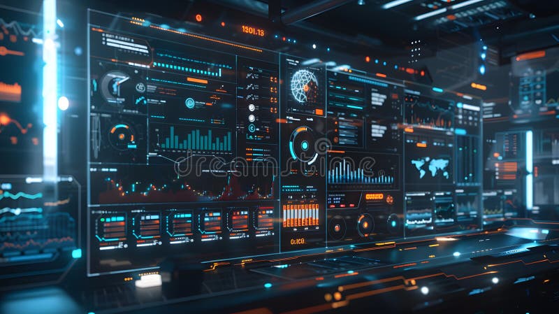 AI-Driven Transaction Processing Digital Interface Stock Illustration ...