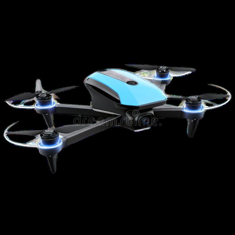 AI Drone with Compact Design, Futuristic Flying Technology, Transparent ...