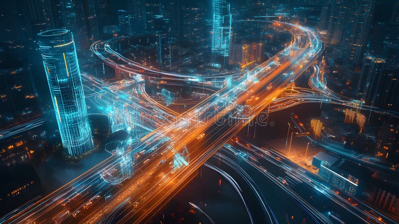 AI for Dynamic Infrastructure Development a City Where. Stock ...