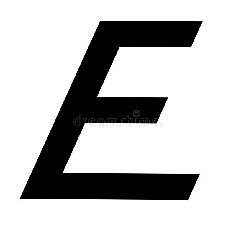 LETTER MARK E - E LOGO ICONIC SYMBOL Stock Illustration - Illustration of iconic, shapes: 334062506